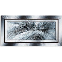 Artland Wandbild &raquo;Schwarz - wei&szlig; abstrakt 1&laquo; Muster 1 Stk. tlg. als Alubild, Leinwandbild in verschied. Gr&ouml;&szlig;en schwarz B/H/T: 60cm x 30cm, Alu-Dibond-Druck 
