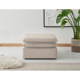 Home Affaire Hocker &raquo;PIAGGE&laquo; Hochwertiger Cord, passend zum Sessel beige Webvelours