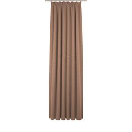 Adam Vorhang &raquo;Uni Collection&laquo; Kr&auml;uselband 1 Stk. tlg. aus 100% Bio-Baumwolle, Vorhang nach Wunschma&szlig; braun Baumwolle (Bio-Baumwolle) 305cm, Kr&auml;uselband, 