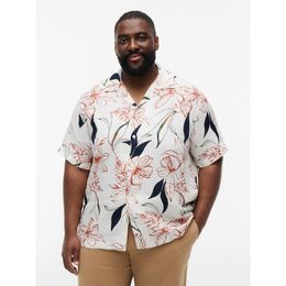 Tommy Hilfiger Big & Tall Tommy Hilfiger Big & Tall Herren Kurzarmhemd &raquo;BT-LINEN RESORT PRINT REGULAR FIT&laquo; mit Tropen-Print, Gro&szlig;e Gr&ouml;&szlig;en bunt 5XL (66), N-Gr