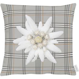 Apelt Dekokissen &raquo;Fanni&laquo; Kissenh&uuml;lle mit F&uuml;llung, 1 St&uuml;ck grau Polyester B/L: 45cm x 45cm, 1 Stk.