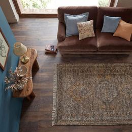 FLAIR RUGS Teppich &raquo;MARRA VINTAGE&laquo; rechteckig 0 mm H&ouml;he Oberfl&auml;che: 43% Jute, 41% Wolle, 16% Synthetik. R&uuml;ckseite: 43% Jute, 41% Wolle, 16% Synthetik 