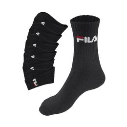 Fila Damen Tennissocken &raquo;UNISEX CREW TENNIS FULL TERRY SOCKS&laquo; 6 Paar, 6 Stk. tlg. Sportsocken, flache Zehennaht schwarz 35-38
