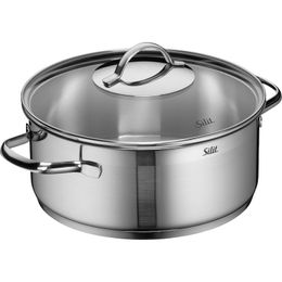 Silit Bratentopf &raquo;Achat&laquo; 2 Stk. tlg. Edelstahl 18/10 silber 4,1 l + &Oslash; 24cm + H&ouml;he 16,8cm