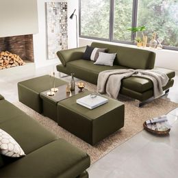 W.Schillig 3-Sitzer &raquo;taboo Designsofa mit hohem Sitzkomfort, Breite 232cm, Sitztiefe 69cm&laquo; mit &Uuml;bertiefe, inklusive Armlehnenverstellung gr&uuml;n 