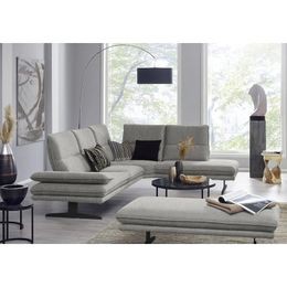 W.Schillig Ecksofa &raquo;broadway, Designsofa, toller Sitzkomfort, zeitlos, elegant, L-Form&laquo; Sitztiefenverstellung, Kopfteil- & Seitenteilverstellung, 