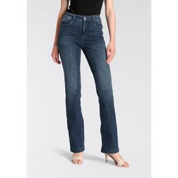 MAC Damen MAC Bootcut-Jeans &raquo;Dream-Boot&laquo; Gerade geschnitten mit leicht ausgestelltem Bein blau 46, L&auml;nge 32