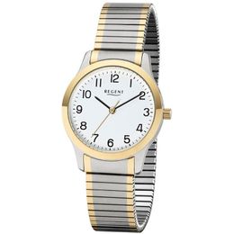 Regent Uhren Regent Damen Quarzuhr Armbanduhr, Damenuhr, analog, Flexband, Zugband, Edelstahlarmband bunt Einheitsgr&ouml;&szlig;e