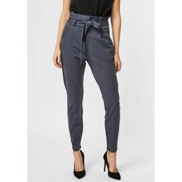 V&eacute;ro Moda Vero Moda Damen Paperbag-Hose &raquo;VMEVA HR LOOSE PAPERBAG PANT GA NOOS&laquo; Viskosemischung blau M, L&auml;nge 34
