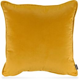 HOCK Dekokissen &raquo;Nobile Samt&laquo; Kissenh&uuml;lle mit F&uuml;llung, 1 St&uuml;ck gold Polyester B/L: 50cm x 50cm, 1 Stk.