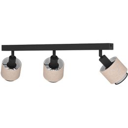 Eglo Deckenleuchte &raquo;Rosley Deckenstrahler, Textil und Metall, schwenkbare Spots, E14&laquo; E14 1 Stk. Spot - L43 x B9 x H18,5 cm - schwarz - 3X40W exkl. 