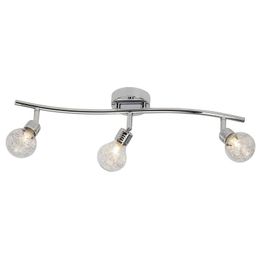 Brilliant Deckenstrahler &raquo;Bulb&laquo; G9 1 Stk. chrom, Mit Dekodraht im Glas grau 3, H: 18,5cm, 1 Stk.