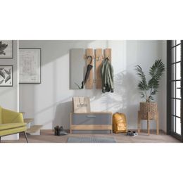 Home Affaire Garderoben-Set &raquo;Rimini, Set 2tlg&laquo; 2 Stk. tlg. braun Holzwerkstoff B/H/T: 91,5cmcm x 202cmcm x 28cmcm, Grafit Grau
