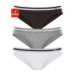 Bench. M&auml;dchen Slip Packung, 3 Stk. mit weichem Webbund schwarz-wei&szlig; 170/176, 3 Stk.