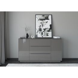 set one by Musterring Sideboard &raquo;Reno&laquo; 1 Stk. tlg. Mit Sockel in diversen Farben, 102 cm H&ouml;he & Farbauswahl Glas, Holzwerkstoff B/H/T: 182cm x 102cm x