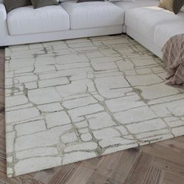 Wecon Home Wollteppich &raquo;Hamptons TWELVE&laquo; rechteckig 10 mm H&ouml;he L&auml;ufer, Schurwolle, Kurzflor, Wohnzimmer, elegant, geometrisch beige Schurwolle B : 
