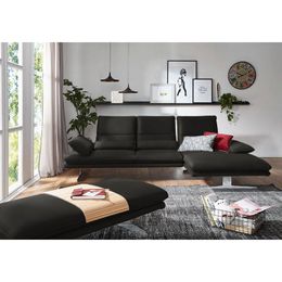 W.Schillig Ecksofa &raquo;broadway, Designsofa mit tollem Sitzkomfort, L-Form&laquo; Sitztiefenverstellung, Kopfteil- & Seitenteilverstellung, Breite 291cm 