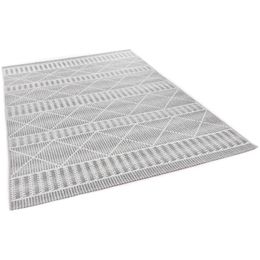 Tom Tailor HOME Teppich &raquo;Funky Outdoor Geometric&laquo; rechteckig 5 mm H&ouml;he Flachgewebe, modernes Rauten Design, Outdoor geeignet, Wohnzimmer beige 