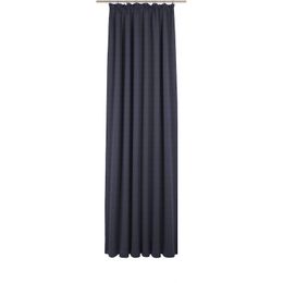 Adam Vorhang &raquo;Uni Collection&laquo; Kr&auml;uselband 1 Stk. tlg. aus 100% Bio-Baumwolle, Vorhang nach Wunschma&szlig; blau Baumwolle (Bio-Baumwolle) 215cm, Kr&auml;uselband, 