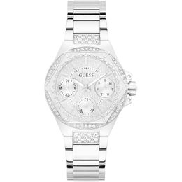 Guess Damen Multifunktionsuhr &raquo;ENVY&laquo; Quarzuhr, Armbanduhr, Damenuhr, Datum, Wochentag, Edelstahlarmband silber Einheitsgr&ouml;&szlig;e