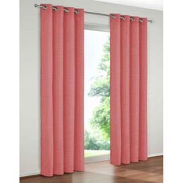 WIRTH Vorhang &raquo;B-Holmsund&laquo; &Ouml;sen 1 Stk. tlg. rosa Chenille, Polyacryl 160cm, &Ouml;sen, 172cm