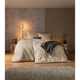 Estella Bettw&auml;sche &raquo;Valetta&laquo; 2 Stk. Gefertigt aus mercerisierter Baumwolle. grau Mako-Satin, Obermaterial: 100% Baumwolle B/L: 155cm x 220cm, 1 Stk., 1 Stk., 