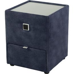 Jockenh&ouml;fer Nachtkonsole &raquo;Lancy&laquo; mit LED-Beleuchtung blau Glas, Holzwerkstoff B/H/T: 42,5cm x 53cm x 45cm, 1 Stk.
