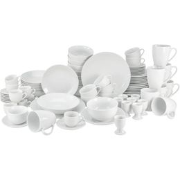 Creatable Kombiservice &raquo;Geschirr-Set Luna&laquo; Service, wei&szlig;, Gro&szlig;zusammenstellung, 80 Teile, f&uuml;r 8 Personen wei&szlig; Porzellan 80 Stk.