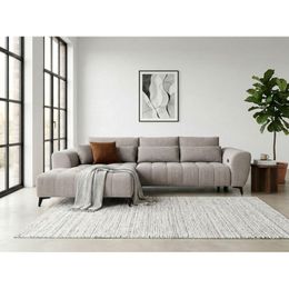 WERK2 Ecksofa &raquo;Garay 287 x 220 cm modern und bequem&laquo; Luxus-Microfaser, L-Form, XXL, elektrische Sitztiefenverstellung beige 92% Polyester, 8% Nylon B/