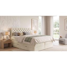 Home Affaire Boxspringbett &raquo;SELJORD mit Bettkasten, Matratze und Topper, Breite 160 oder 180 cm&laquo; Bonnell- oder Taschenfederkernmatratze (H2, H3, H4), 