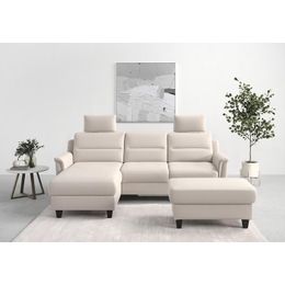 Sit & More sit&more Ecksofa &raquo;Far&ouml; L-Form&laquo; inklusive Federkern, wahlweise mit Schlaffunktion und Bettkasten grau B/H/T: 234cm x 90cm x 168cm, Luxus-Microfaser 