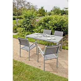 Garden Pleasure Stapelstuhl &raquo;GRACE&laquo; (Set) 4 Stk.4er Set grau Kunststoff B/H/T: 55cm x 86cm x 60cm, 4 Stk.