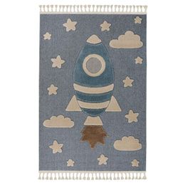 Kayoom Kinderteppich &raquo;Modena 416&laquo; rechteckig 11 mm H&ouml;he auch in rund, Kurzflor, Hoch Tief, mit Fransen Polypropylen B : 120cm 1 Stk., 11mm, L: 170cm