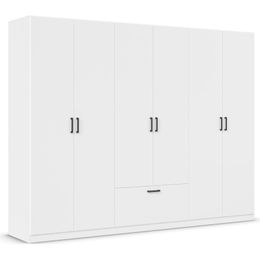 Rauch Dreht&uuml;renschrank &raquo;Kleiderschrank Schrank Garderobe W&auml;scheschrank BARI&laquo; mit Schubasten mittig, moderner Griff in Graumetallic MADE IN GERMANY 