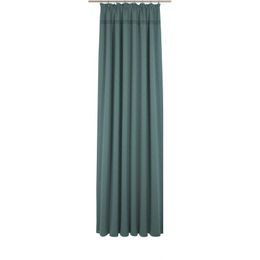 Vorhang &raquo;Wiessee&laquo; Kr&auml;uselband 1 Stk. tlg. nach a&szlig; gr&uuml;n Baumwolle, Leinen, Modal 205cm, Kr&auml;uselband, 150cm