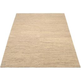OCI DIE TEPPICHMARKE Orientteppich &raquo;HIMALI UNI&laquo; rechteckig 5 mm H&ouml;he reine Wolle, handgekn&uuml;pft, mit Fransen, Wohnzimmer wei&szlig; Wolle B : 200cm 1 Stk., 