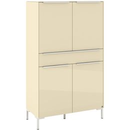 set one by Musterring Highboard &raquo;Reno&laquo; 1 Stk. tlg. Mit Winkelfu&szlig; in diversen Farben, 154 cm H&ouml;he & Farbauswahl Glas, Holzwerkstoff B/H/T: 92cm x 154cm