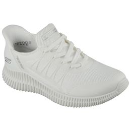 Skechers Damen Sneaker &raquo;BOBS GEO LITE&laquo; Praxischuh, Freizeitschuh, Komfortschuh mit Slip-ins wei&szlig; 35