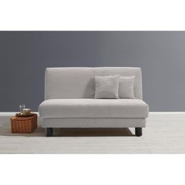 ell+ell ell + ell Schlafsofa &raquo;Enny&laquo; grau 92% Polyester 8% Nylon B/H/T: 125cm x 90cm x 100cm, Cord, Gel-Sandwichpolster, Sitzh&ouml;he 45cm