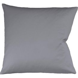 Fleuresse Kissenbezug &raquo;Colours Mako Satin, 100% Baumwolle, mit Rei&szlig;verschluss&laquo; Mako Satin, gl&auml;nzend, glatt, Premium Qualit&auml;t grau Mako-Satin, Mako-