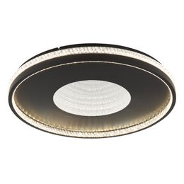 Globo LIGHTING Deckenleuchte &raquo;SHIRLEY&laquo; LED-Modul 1 Stk. Deckenleuchte, Kristalle 3D, dimmbar, Memory, LED schwarz 1, &Oslash; 50cm H: 6,5cm, 1 Stk.