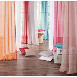 OTTO home Gardine &raquo;REGINA&laquo; Kr&auml;uselband 2 Stk. tlg. Vorhang, Fertiggardine, 2-er Set, transparent, modern beige Voile, Polyester 145cm, Kr&auml;uselband, 