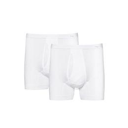 Mey Herren Langer Boxer &raquo;Noblesse&laquo; 2er-Pack, Aufgesetzter Webbund, super soft wei&szlig; 10/4XL