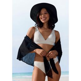 Lascana Damen Lascana Pareo &raquo;Modetuch&laquo; Strandtuch, sommerlicher Poncho, &Uuml;berwurf schwarz Einheitsgr&ouml;&szlig;e