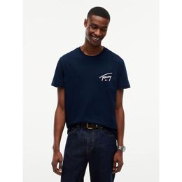 Tommy Jeans Herren T-Shirt &raquo;SLIM SIGNATURE CHEST TEE&laquo; Slim fit mit Rundhalsausschnitt blau 4XL
