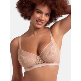 Dorina B&uuml;gel-BH 1 Stk. Curves mit feinem Spitzenbesatz pink 90, Cup H B&uuml;gel-BH