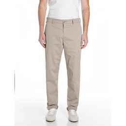 Replay Herren Chinohose &raquo;Adhann&laquo; in regul&auml;rer Passform, krempelbar beige 30, L&auml;nge 30