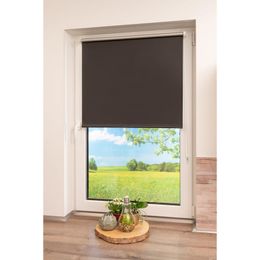K-home Seitenzugrollo &raquo;Thermo Klemmfix-Rollo&laquo; verdunkelnd energiesparend ohne Bohren 1 St&uuml;ck schwarz Polyester 150cm, 35cm