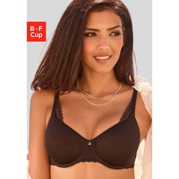 Lascana Minimizer-BH mit Spacer-Schalen und B&uuml;gel &ndash; auch ideal f&uuml;r gro&szlig;e Gr&ouml;&szlig;en, Sommer schwarz 100, Cup F Minimizer-BH