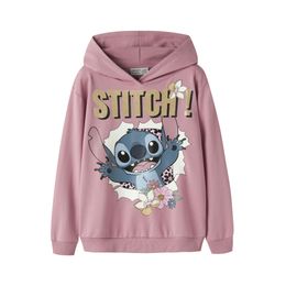 NAME IT Sweatshirt 'NKFJYNDA STITCH' girl size 146/152 Kitt / Navy / Purple / White